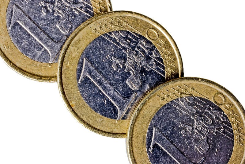 One euro coins stock image. Image of europe, euro, business - 3236865