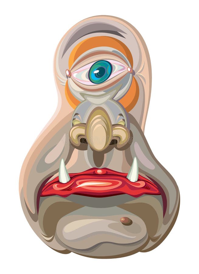 One-eye Alien Creature Cartoon Mascot Stock Vector - Illustration of ...