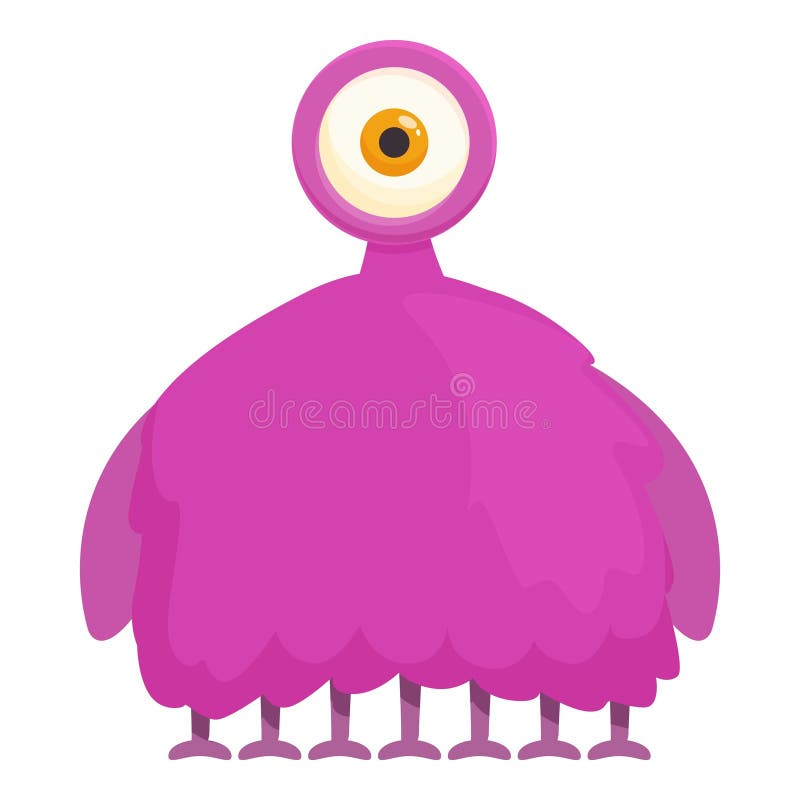 One Eye Creature Icon Cartoon Vector. Child Face Stock Vector ...
