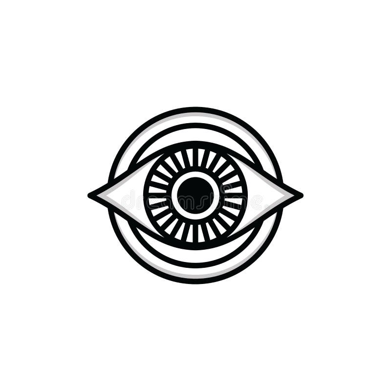 One Eye Sign Symbol Logo Logotype Stock Vector - Illustration of ...