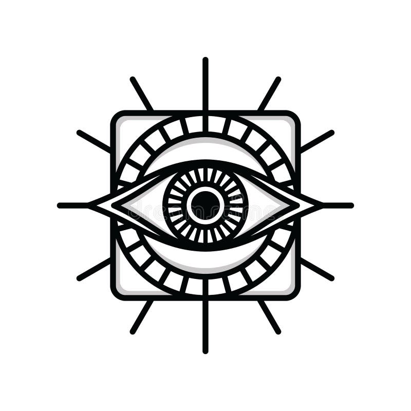 One Eye Sign Symbol Logo Logotype Stock Vector - Illustration of ...