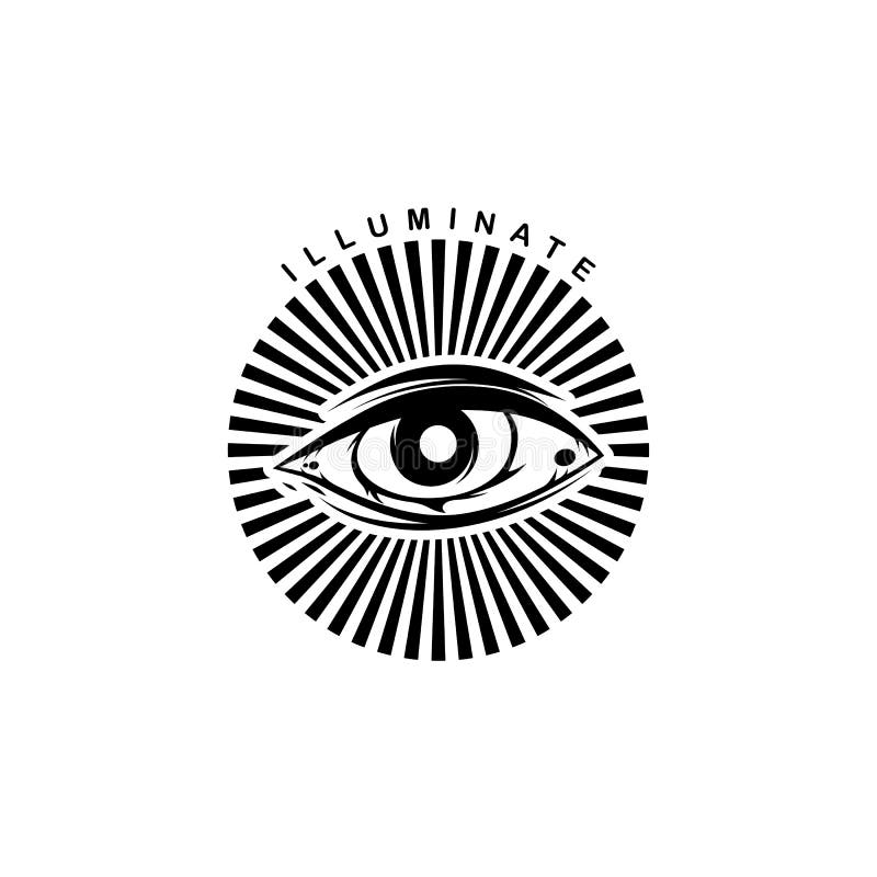 One Eye Theme Sign Template Stock Vector - Illustration of movement ...