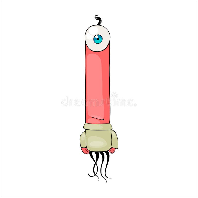 One-eyed alien stock illustration. Illustration of character - 95239287