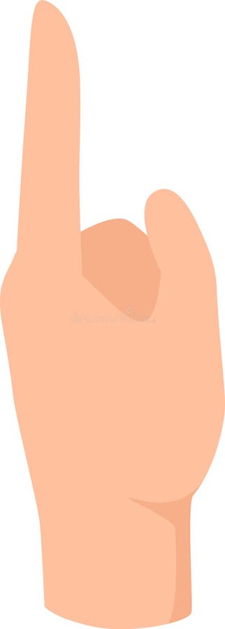 One Finger Gesture, Pointer and Direction Isolated Stock Vector ...