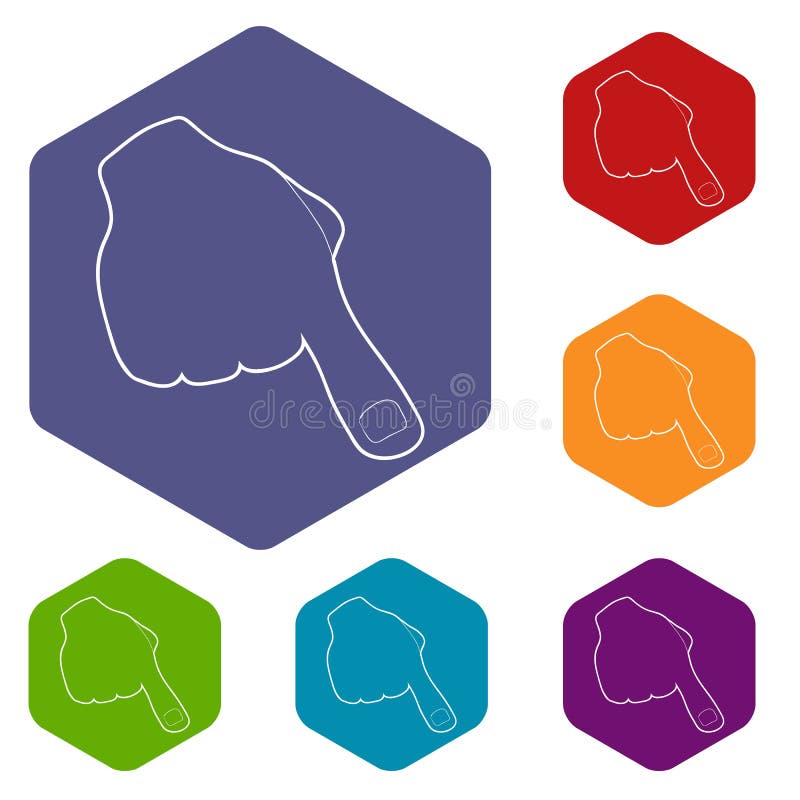 One Finger Icon, Outline Style Stock Vector - Illustration of ...