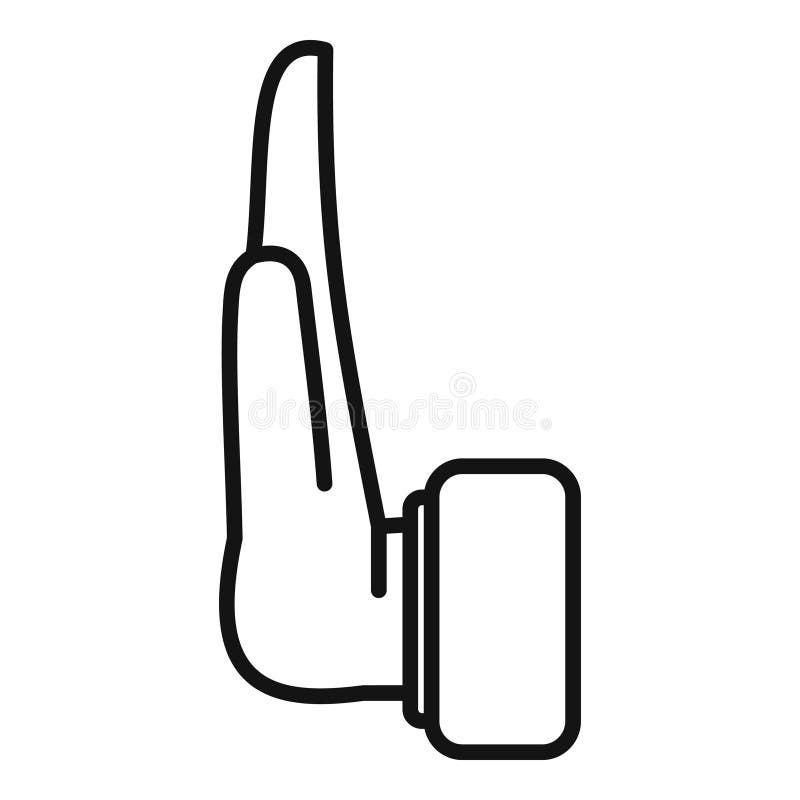 One Finger Icon Outline Vector. Ok Palm Stock Vector - Illustration of ...