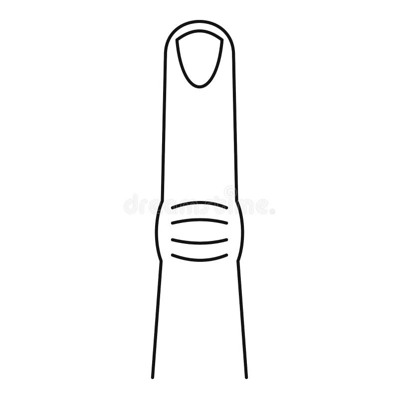 One Finger Icon, Simple Style Stock Vector - Illustration of element ...