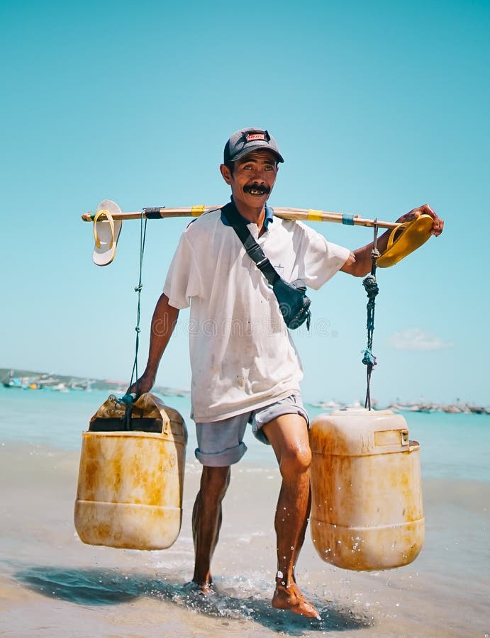 Fisherman, Bali Indonesia. stock photo. Image of destination - 2719220