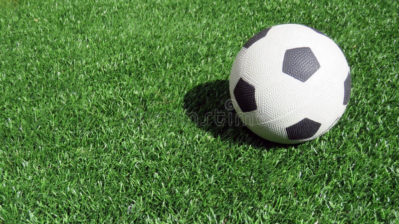 One football on grass stock image. Image of single, foot - 55186235