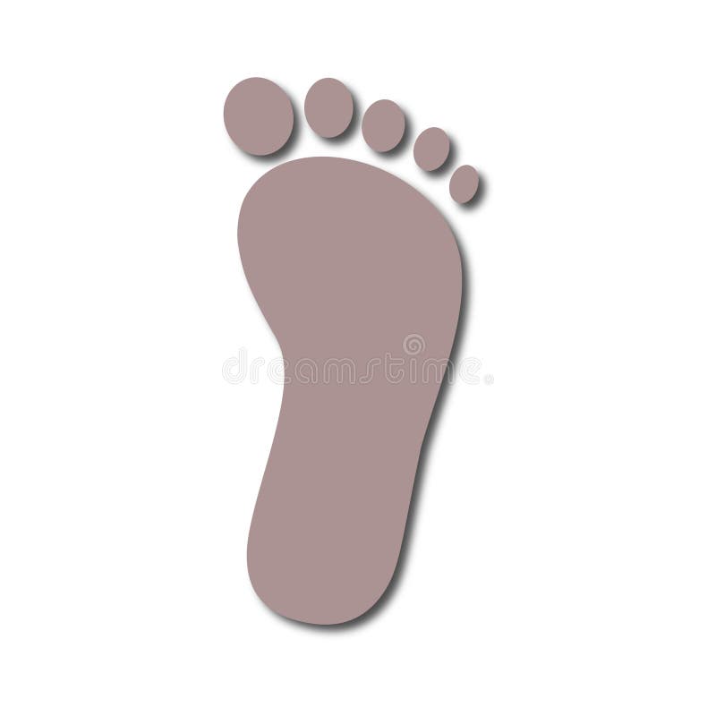 One footprint icon stock vector. Illustration of human - 100094301
