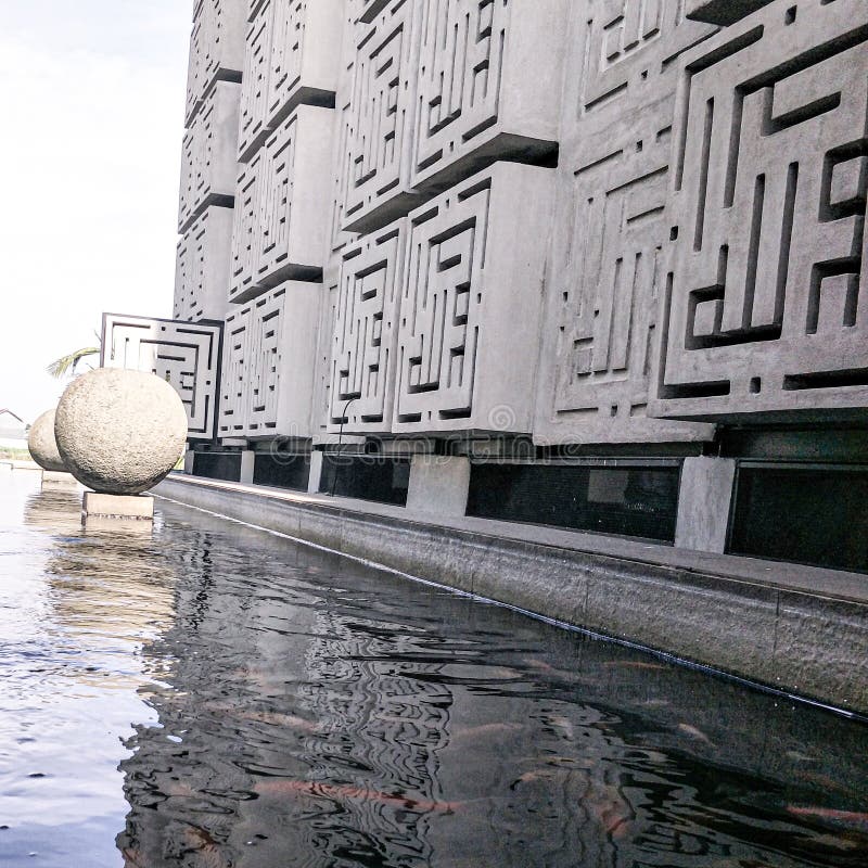 Multazam mosque ornament editorial stock photo. Image of reflection ...