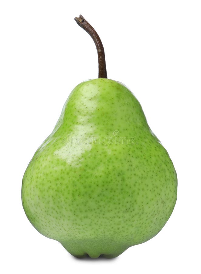 One Fresh Ripe Pear Isolated on White Stock Image - Image of ...