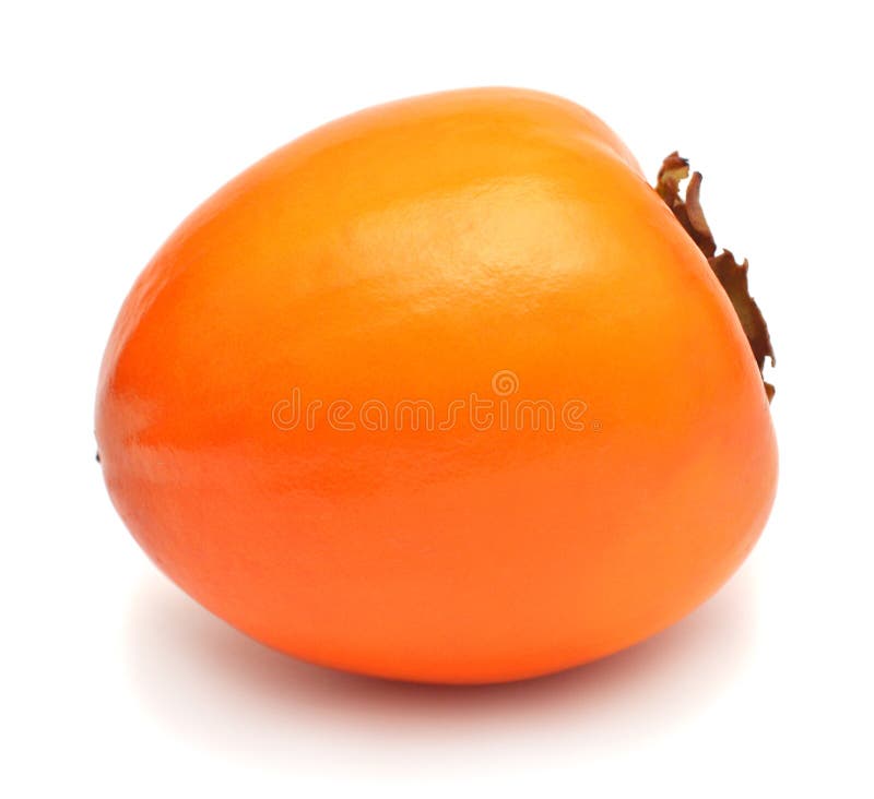 One Fruit Persimmon Isolated on a White Stock Photo - Image of china ...