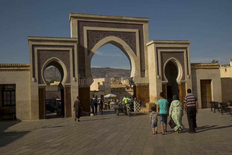 One of the Gates Leading To the Old Town of Fez, Morocco. Editorial ...