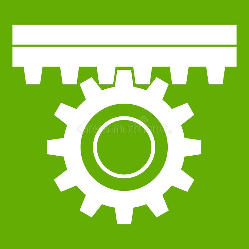One gear icon green stock vector. Illustration of mechanical - 99250193