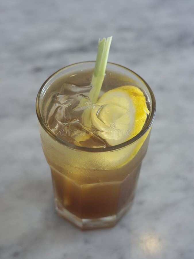 One Glass of Lemon Grass Tea Stock Image - Image of healthy, fresh ...
