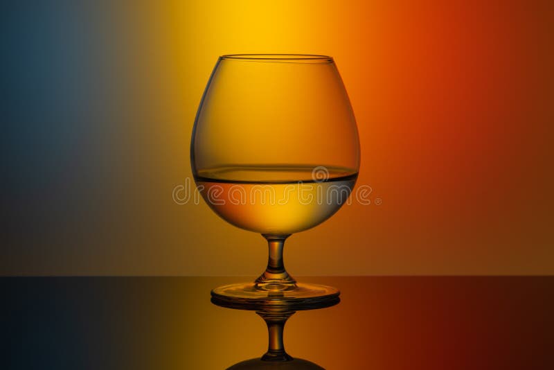 One Glass Glass of Water on a Multicolored Background Stock Image ...
