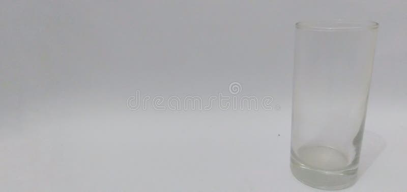 One Glasses on White Background Stock Image - Image of background ...