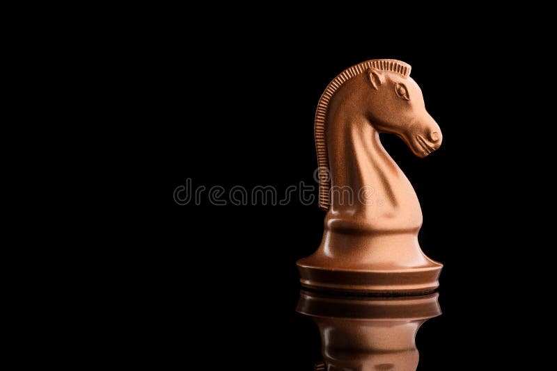 One gold chess knight stock photo. Image of sport, play - 107756586