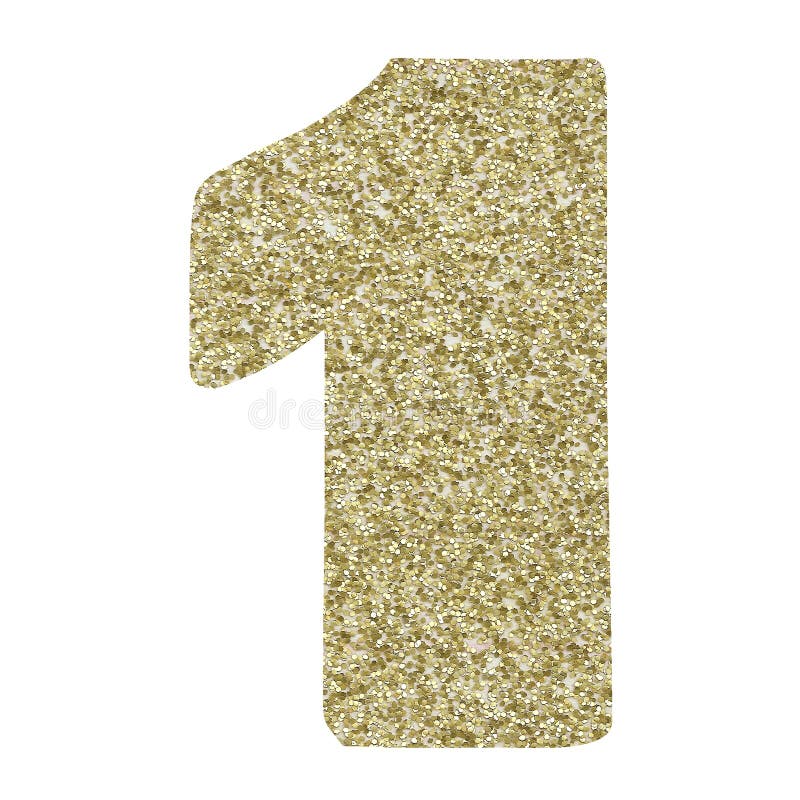 FOUR - Gold Glitter Number on White Background Stock Photo - Image of ...