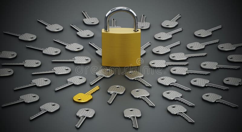 One Lock And Many Keys. Concept Of Choice Picture. Image: 137572696