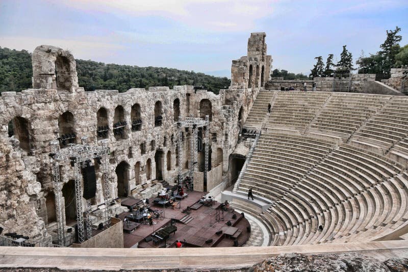 Amphitheater in Athens stock photo. Image of ancient - 102056192