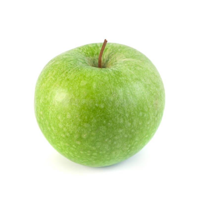 One Green Apple Isolated on a White Background Stock Photo - Image of ...