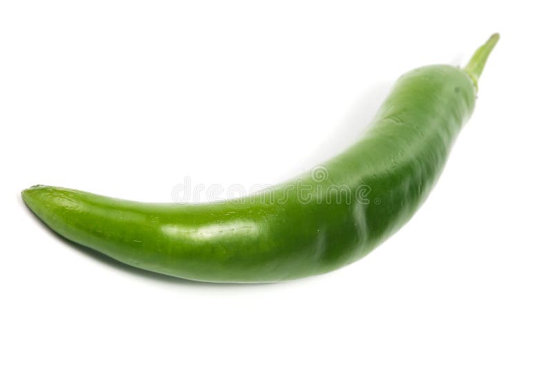 One green chilly pepper stock photo. Image of focus, cooking - 17908188