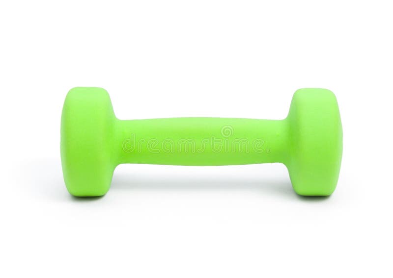 One green dumbbell stock image. Image of dumbbell, equipment - 37102997