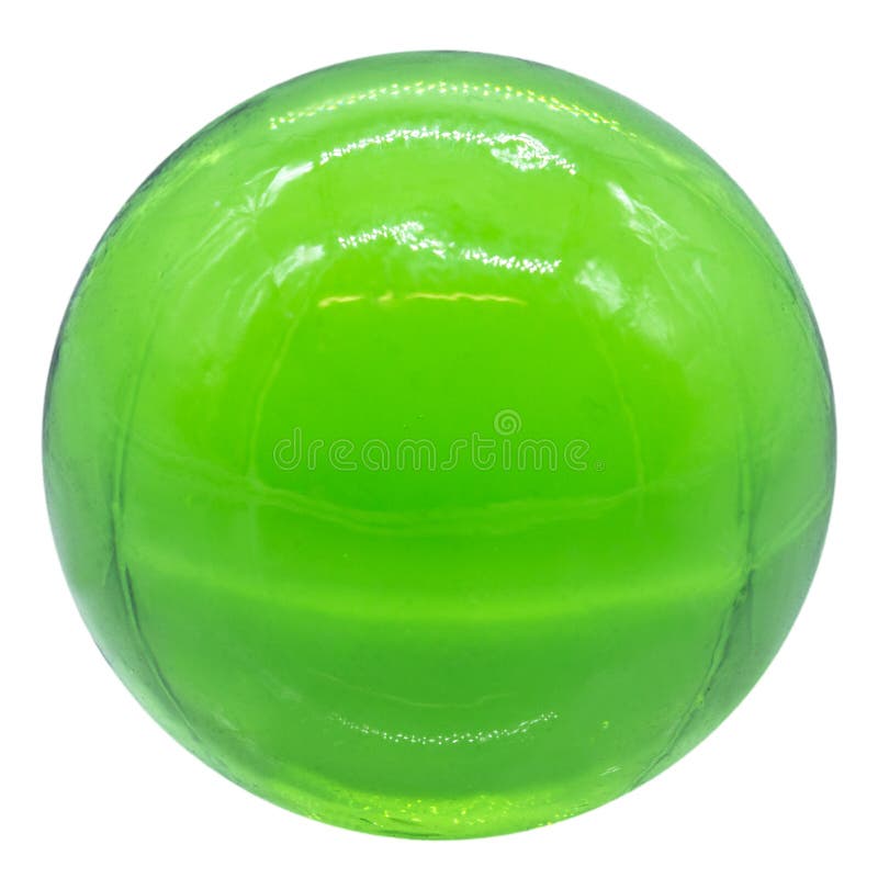 One Green Glass or Ceramic Marble or Ball Stock Photo - Image of single ...