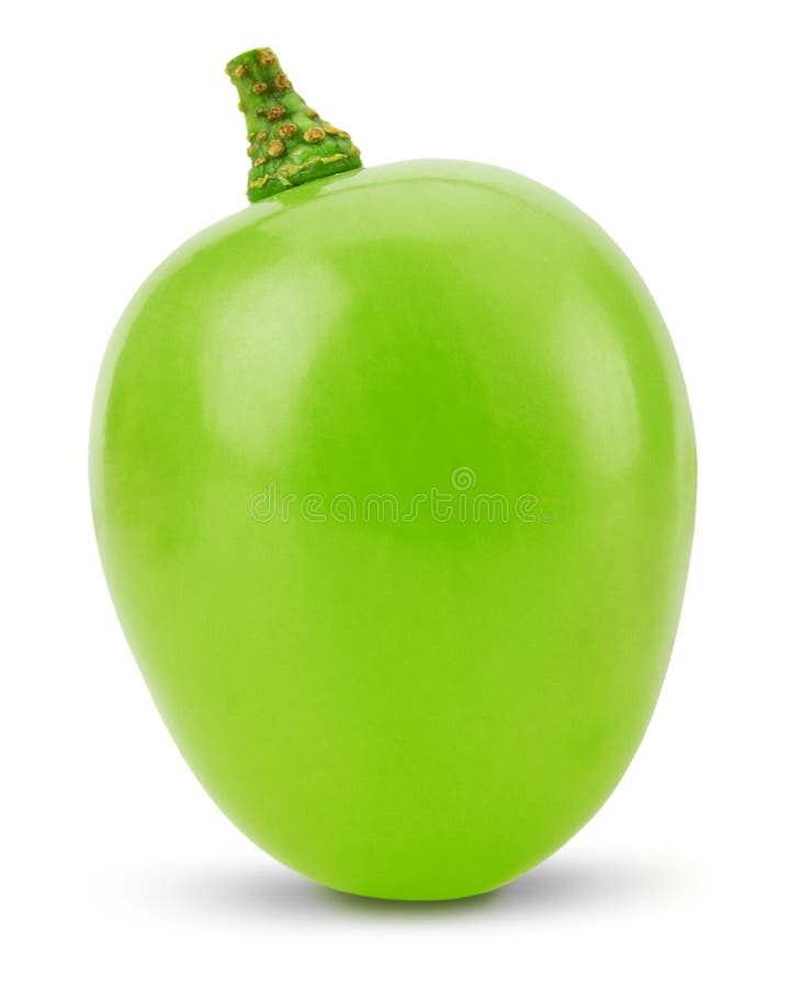 One Green Grape Isolated On The White Background Stock Photo - Image of ...