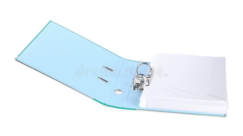 One Green Office Folder Isolated on White Stock Photo - Image of clean ...