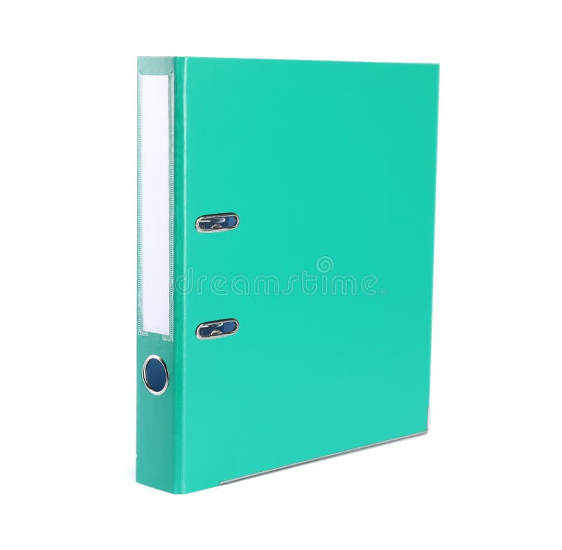 One Green Office Folder Isolated on White Stock Photo - Image of holder ...