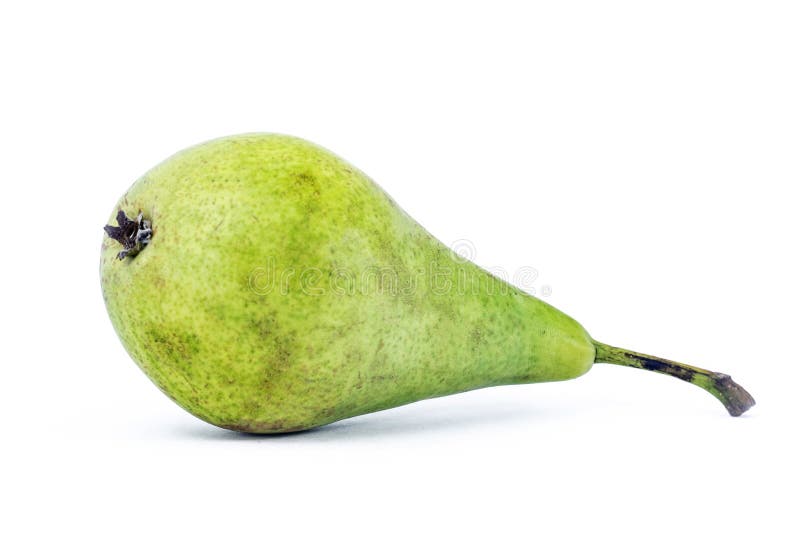One Green Pear Conference Isolated Stock Photo - Image of fresh, ripe ...