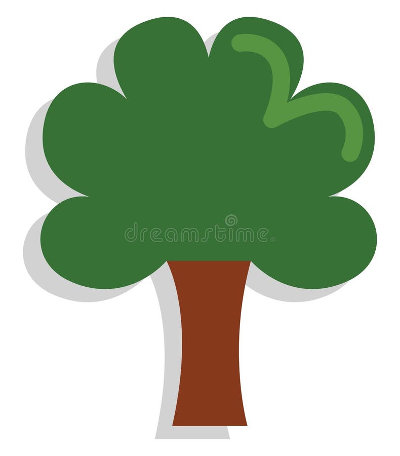 Green tree, icon stock vector. Illustration of plant - 260377373