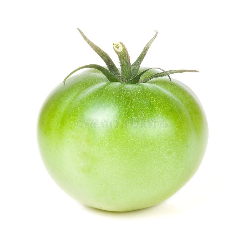 546 Green Unripe Tomato Isolated White Background Stock Photos - Free ...