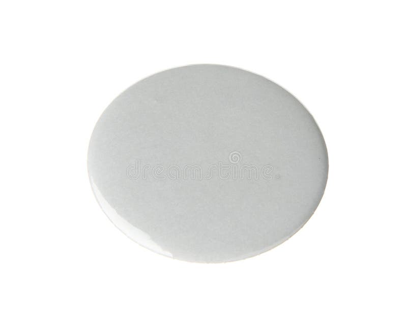 One Grey Button Badge Isolated on White Stock Image - Image of fashion ...