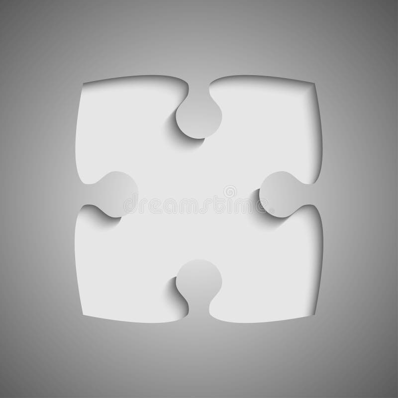 One Grey Piece Flat Puzzle Jigsaw - Vector Stock Vector - Illustration ...