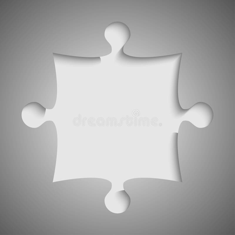 One Grey Piece Flat Puzzle Jigsaw - Vector Stock Vector - Illustration ...