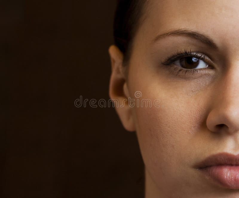 Half woman s face stock photo. Image of cute, head, macro - 29817304