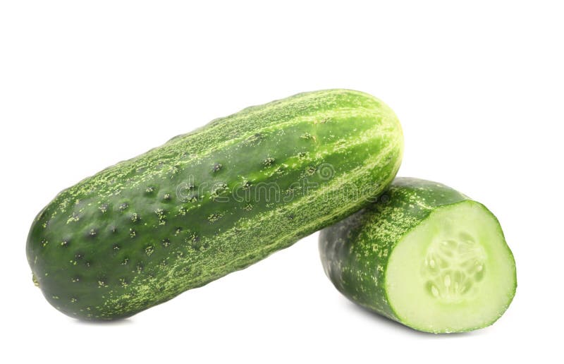 One and a half cucumber. stock photo. Image of vegetable - 34119592