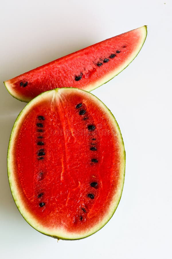 One And Half Cut Watermelon Stock Image - Image of nature, isolated ...