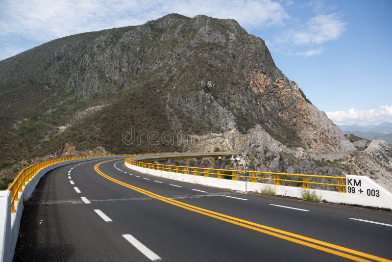 One and Half Lane Road in Mexico Stock Photo - Image of transport, road ...