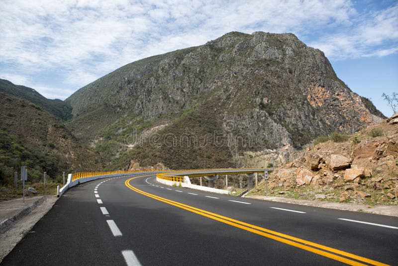 One and Half Lane Road of Mexico Stock Photo - Image of outdoors, lane ...