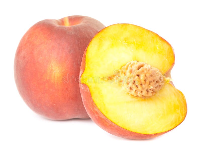 One an half peaches stock image. Image of freshness, food - 10381733