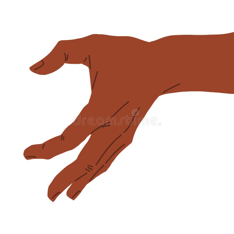 One Hand Doing Half of Heart Shape Stock Vector - Illustration of ...