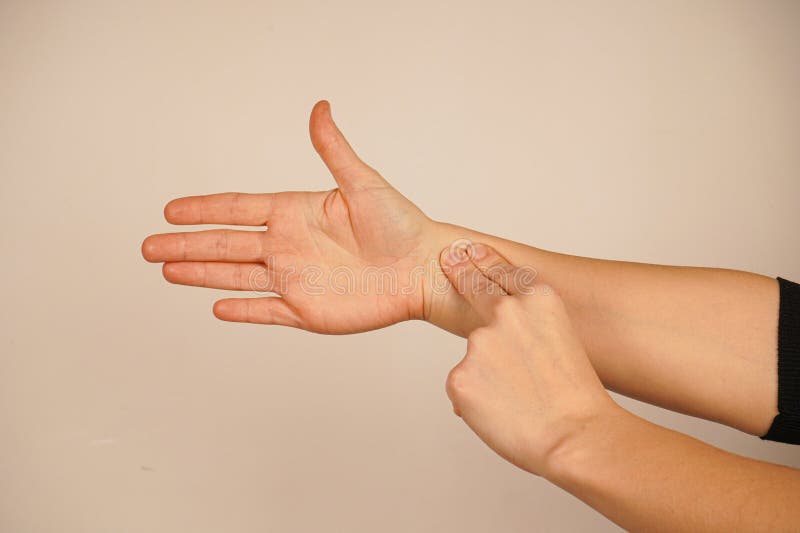 This Pose Symbolizes Support, Unity, or Strength. Pulse Measurement on ...