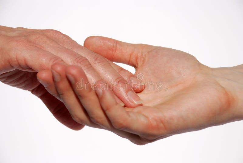 One Hand Lying On Another Hand Stock Image - Image of hands, hand: 28806025