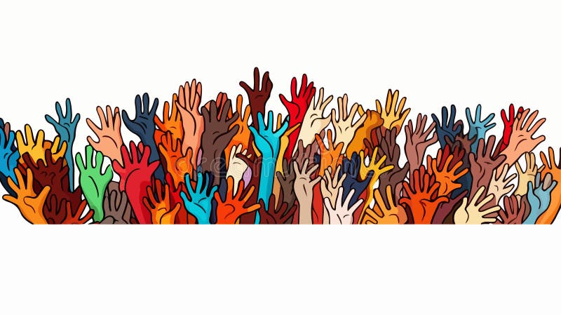 One Hand that Rules Them All among so Many Hands Illustration Stock ...