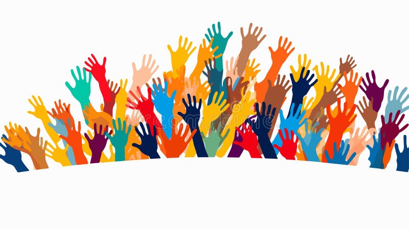 One Hand that Rules Them All among so Many Hands Illustration Stock ...